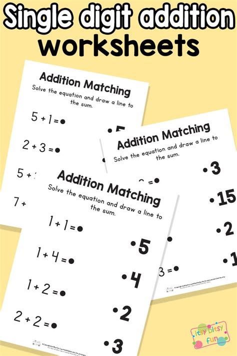 Easy Addition Sheets Addition Worksheets