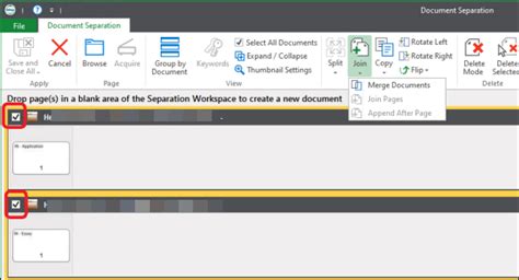 Appending Pages To A Document In Onbase Using The Document Separation