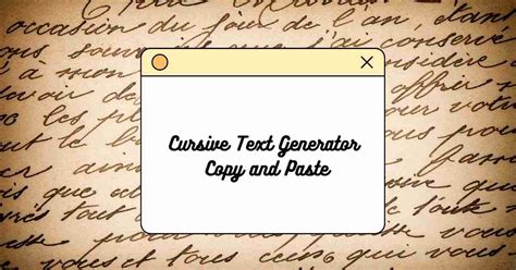 Cursive Text Generator Copy and Paste - Lipsum Hub