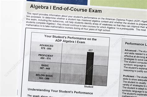 Standardized Math Testing Stock Image C027 8597 Science Photo Library