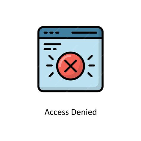 Premium Vector Access Denied Vector Filled Outline Icon Design