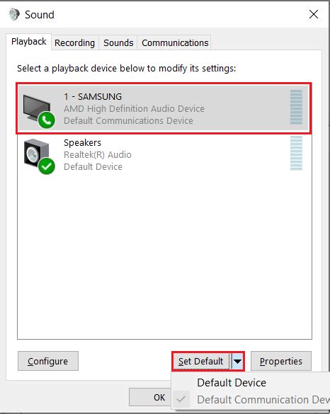 Enable HDMI Audio Output On A Windows 10 Computer Acer Community