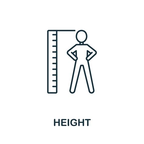 Height Icon From Health Check Collection Simple Line Height Icon For