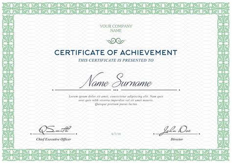 Certificate Template Psd Photoshop