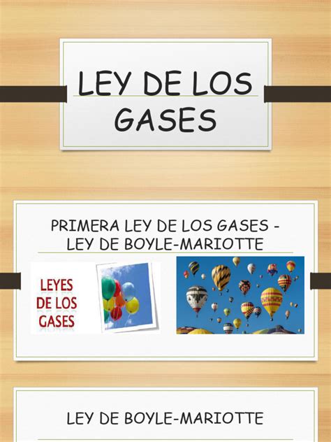 Ley Gases 1 Pdf Gases Química