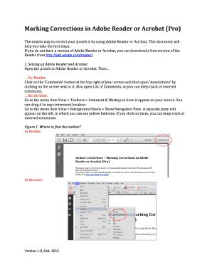 Fillable Online Marking Corrections In Adobe Reader Or Acrobat Pro Fax Email Print PdfFiller