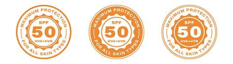 Spf 자외선 차단 Uva 및 Uvb 벡터 아이콘 Spf 하이 Uv 보호 스킨 로션 과 크림 패키지 라벨 정보 레이블입니다 벡터 그림입니다 0명에 대한 스톡 벡터 아트 및