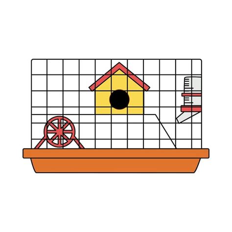 Premium Vector Vector Illustration Of Hamster Cage On White Background