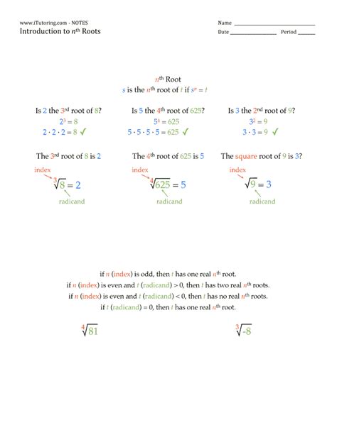 Fillable Online NOTES Name Introduction To N Roots Fax Email Print PdfFiller
