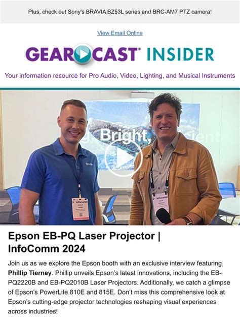 Full Compass Epson Eb Pq Laser Projector And Other Infocomm Reveals
