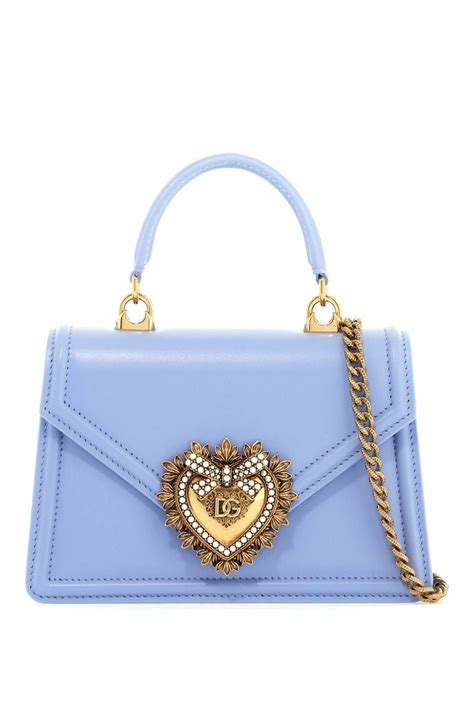 Dolce And Gabbana Devotion Mini Bag Light Blue Dolce And Gabbana