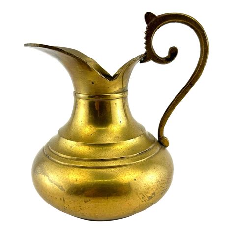 Vintage Solid Brass Small Pitcher Chairish