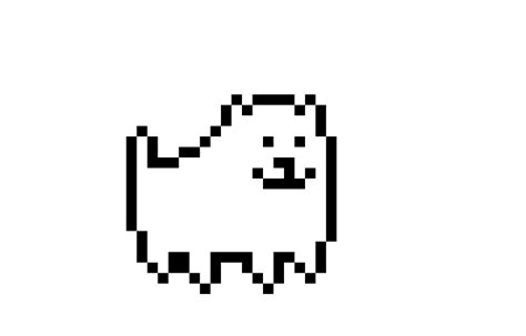 Gasp Toby Fox Annoying Dog — Pixel Art By Rawer2011 — Dinopixel