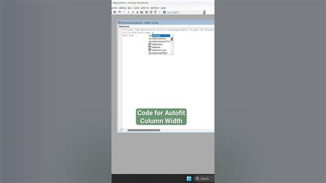 Excel Tips For Autofit Rows And Columns Using Macros 🧑‍💻 Youtube