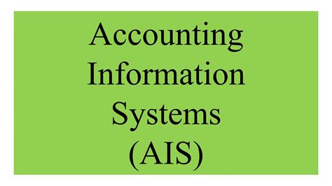 Accounting Information Systems Aispptx