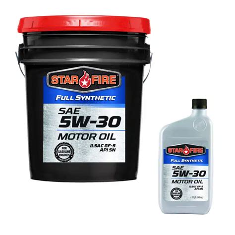 Full Synthetic Motor Oil 5w 30 Api Sp 5 Gal Or 12 Qt Case