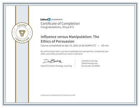 Divya R S On Linkedin Certificate Of Completion