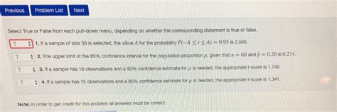 Solved Previous Problem Listnext Select True Or False From