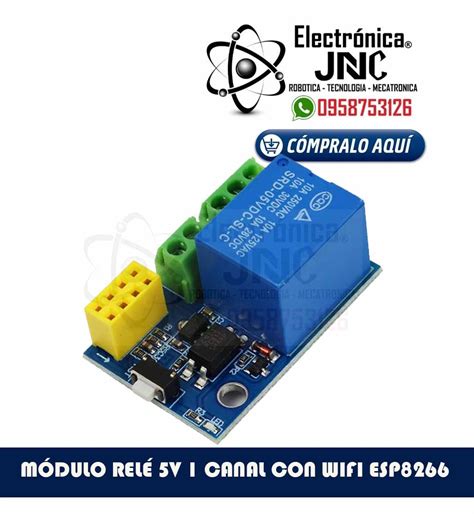 Módulo relé v canal con wifi esp Electronica JNC