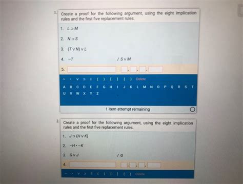solved 1 create a proof for the following argument using