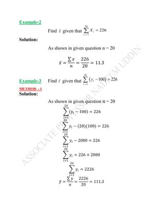 Use Of Summation Notation PDF