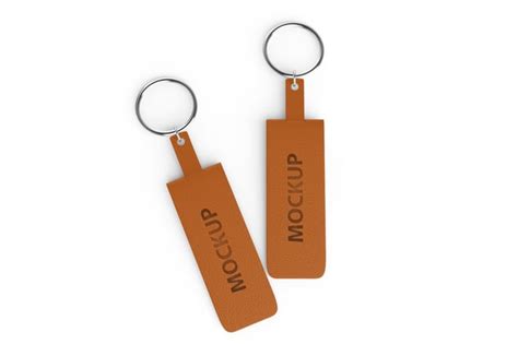 Leather Keychain Logo Mockup Product Mockups Ft Key And Craft Envato