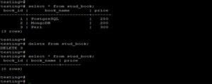 PostgreSQL DELETE Use Of DELETE Statement With Query Examples