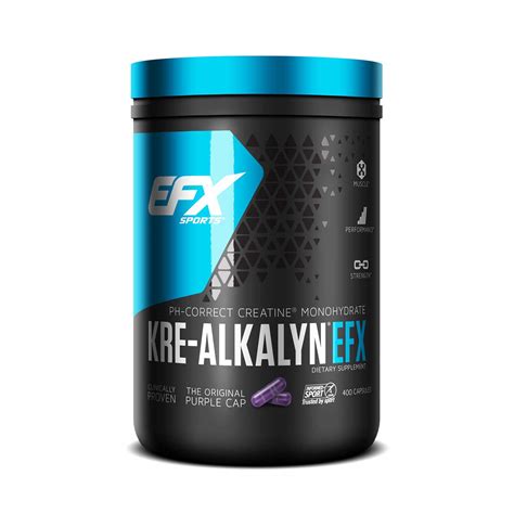 Efx Kre Alkalyn Ph Correct Creatine Monohydrate 400 Capsules Patented Formula For Strength