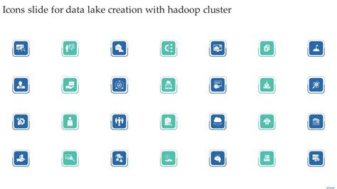Icons Slide For Data Lake Creation With Hadoop Cluster Diagrams Pdf