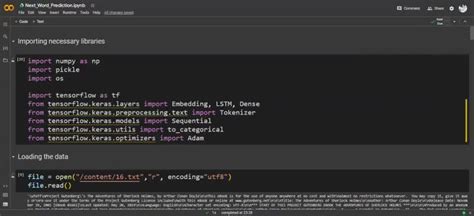 Completed Next Word Prediction Task With Letsgrowmore Maseerah