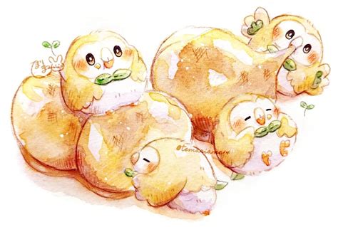 Rowlet Pokemon Drawn By Temariame Danbooru Rowlet Pokemon Drawn By Temariame Danbooru
