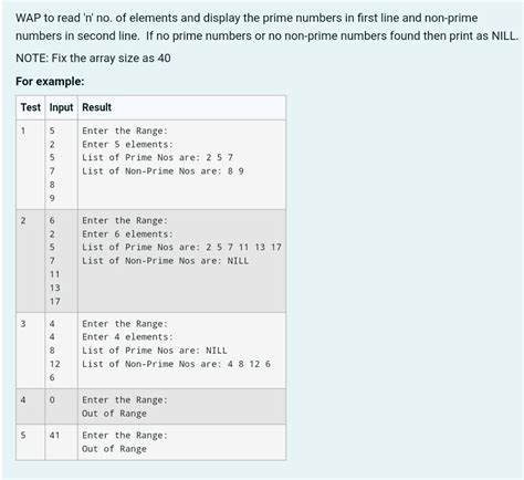 Solved Numbers In First Line And Non Prime On Prime Numbers