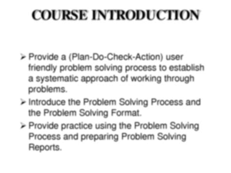 SOLUTION: Pdca problem solving - Studypool