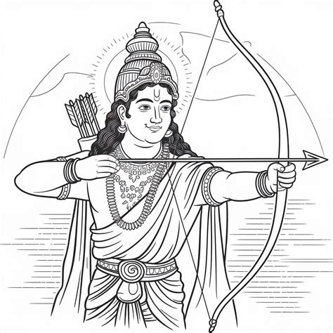 Jai Shree Ram Free Image Coloring Page Download Print Or Color