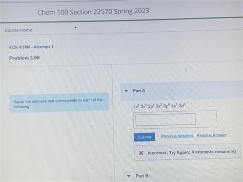 Solved Name The Element That Corresponds To Each Of The Chegg Com