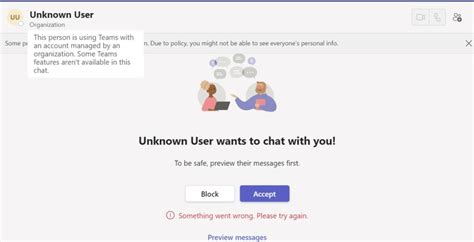 Fixing Microsoft Teams Chat Between Work And Personal Account Error Something Went Wrong Error