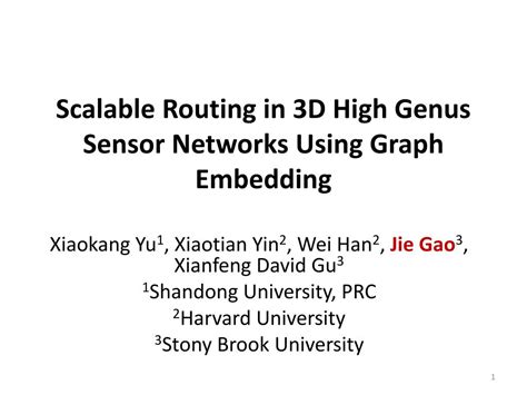ppt scalable routing in 3d high genus sensor networks using graph