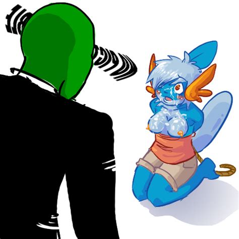 Rule 34 Anonymous Anthro Blush Bound Breasts Clothes Color Female Interspecies Kneeling Male