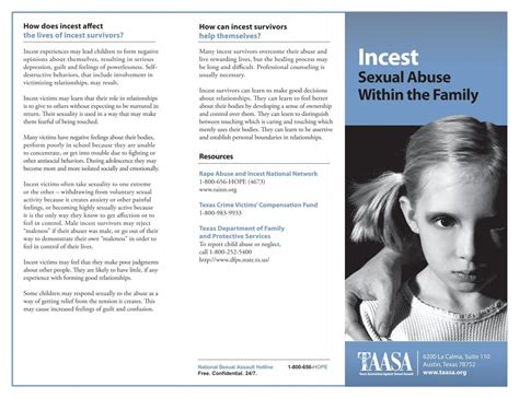 Incest Texas Association Against Sexual Assault