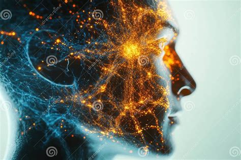 Neural Connections And Glowing Synapses Representing Artificial Intelligence And Cybernetic