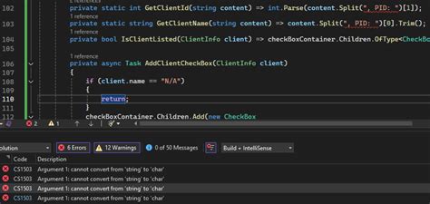 Compiler Error Cs1503 Help C
