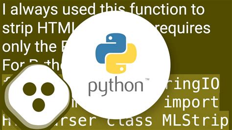 Strip Html From Strings In Python Youtube