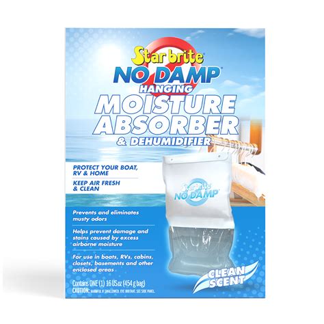 Star Brite No Damp Moisture Absorber And Dehumidifier Hanging Bag 16 Oz