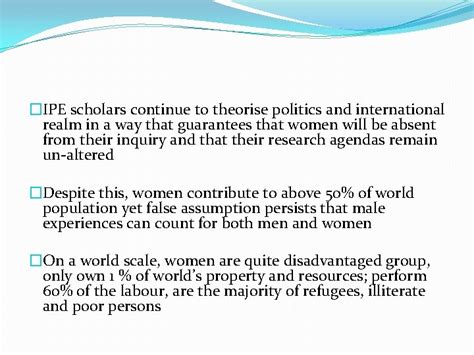 The Gender Debate In IPE What Is Gender