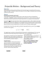 Projectile Motion Understanding Dimensional Motion Course Hero