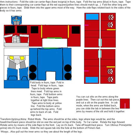 G1 Optimus Prime Papercraft By Pipogame2 On Deviantart