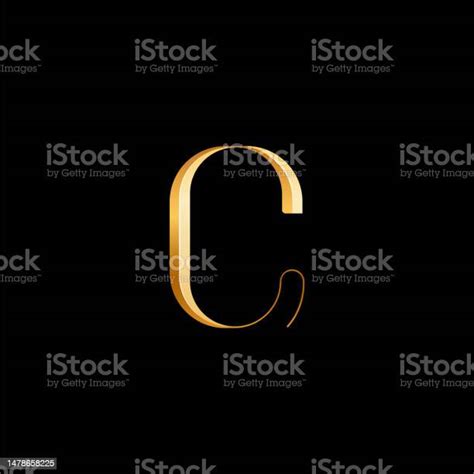 3d 라틴 문자 C 세리프 알파벳 로고 타입 청첩장 또는 패션 또는 향수 디자인 벡터 일러스트레이션 10eps에 완벽한 아름다운