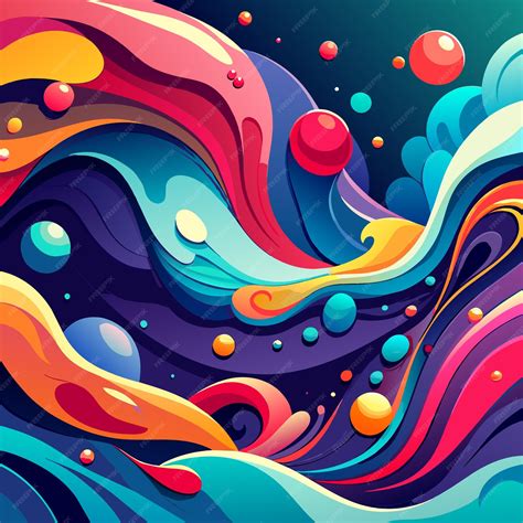 Premium Vector Abstract Background With Fluid Shapes And Wavy Lines