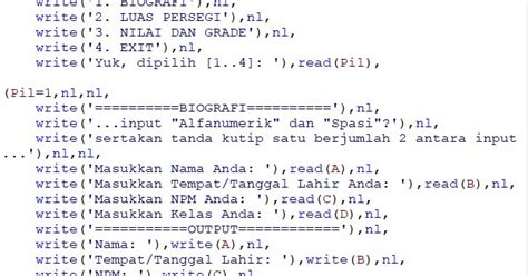 Info And Knowledge Program Menu Swi Prolog
