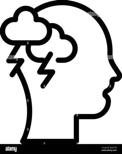 Brainstorming Icon Outline Brainstorming Vector Icon For Web Design Isolated On White